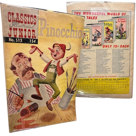 Gilberton company inc | Other | Pinocchio Vintage 954 Classic Illustrated Junior 513 Rare ...